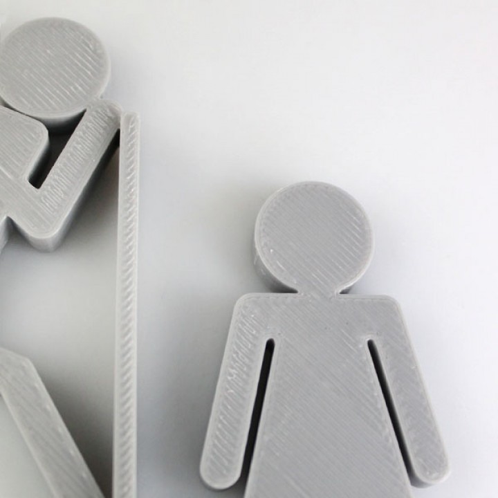 3D Printable Toilet sign by Tseng,TE-YI