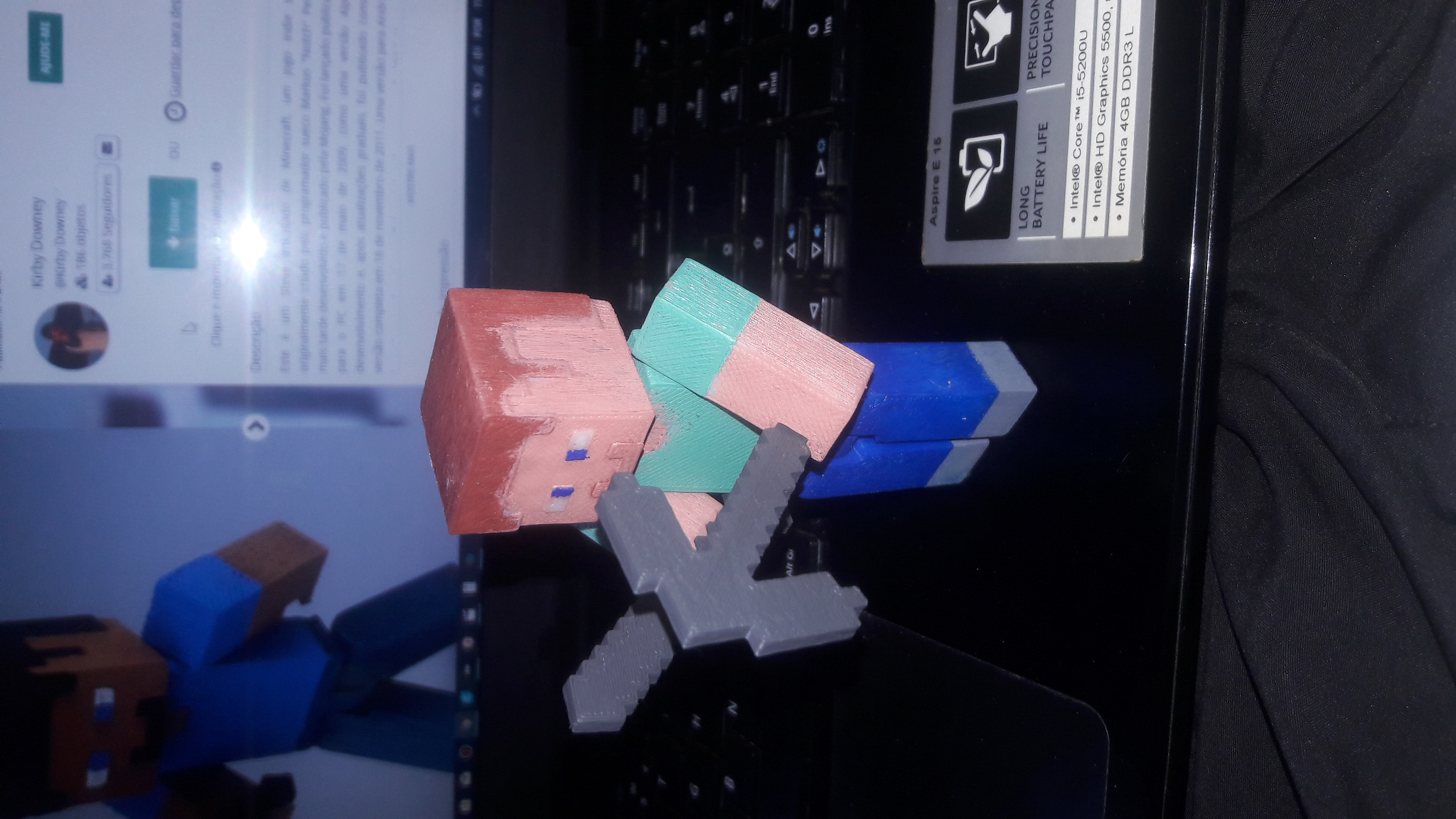 3D Printable Articulated Steve from Minecraft by Kirby Downey