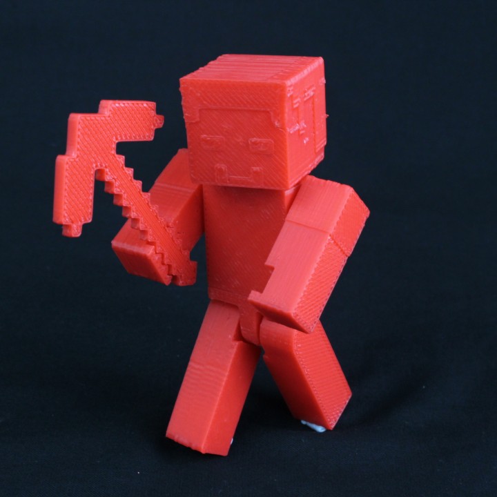 3D Printable Articulated Steve from Minecraft by Kirby Downey