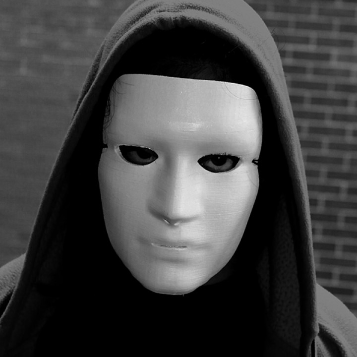 3D Printable Blank Mask by alan stanford