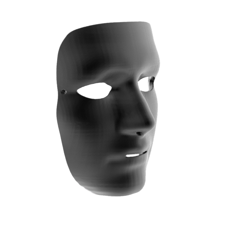 3D Printable Blank Mask by alan stanford
