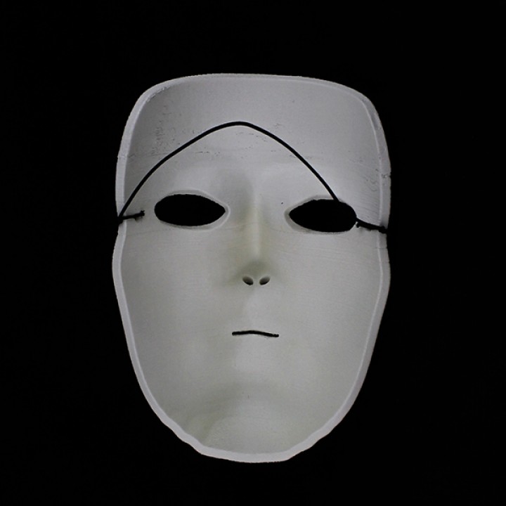 3D Printable Blank Mask by alan stanford