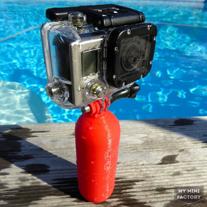 3D Printable Gopro Camera Floater by Reg Taylor