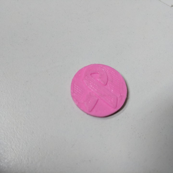 3D Print of Breast Cancer Awareness Token by SPLINTAP