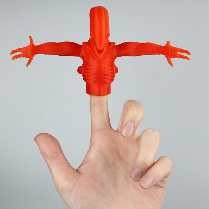 3D Printable Alien Finger Puppet by Michael A. Parker