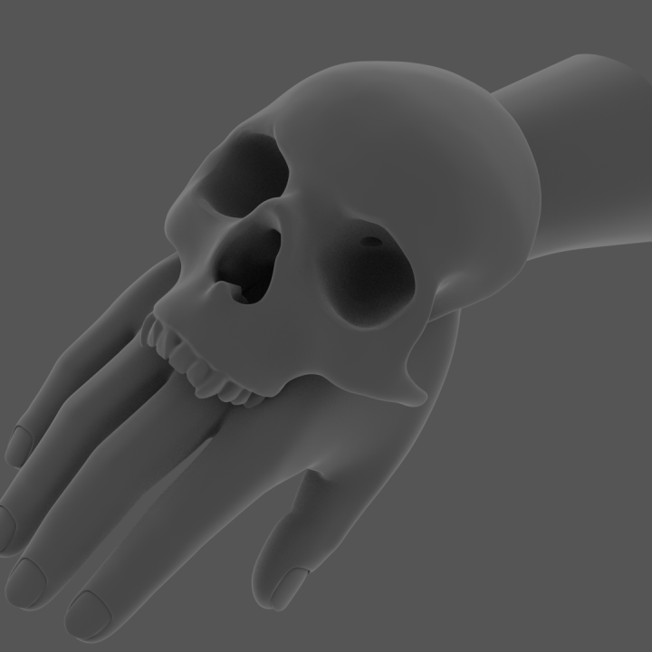 3D Printable LED Skull Clip by Sebastian Kerner