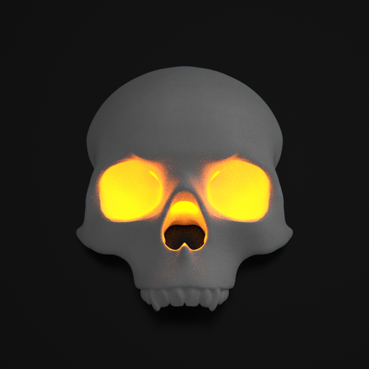 3D Printable LED Skull Clip by Sebastian Kerner