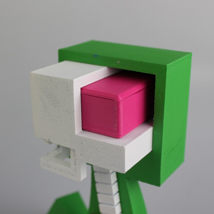 3D Printable brain box for the minecraft creeper anatomy by Kirby Downey