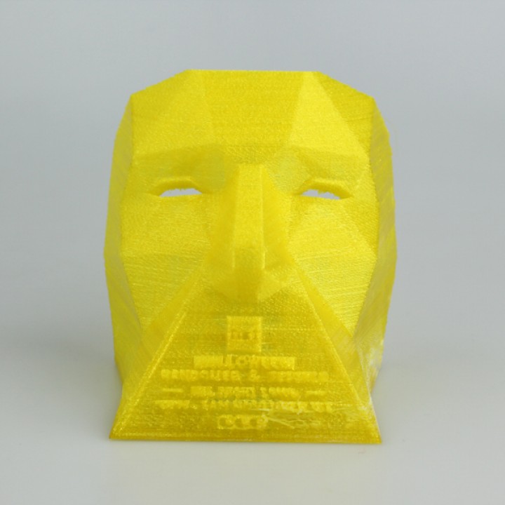 3D Printable Mask promotion by justin hackney
