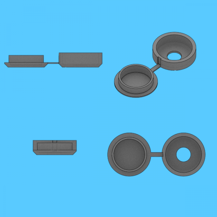 3D Printable Capped Screw Cover by Andrew Forster
