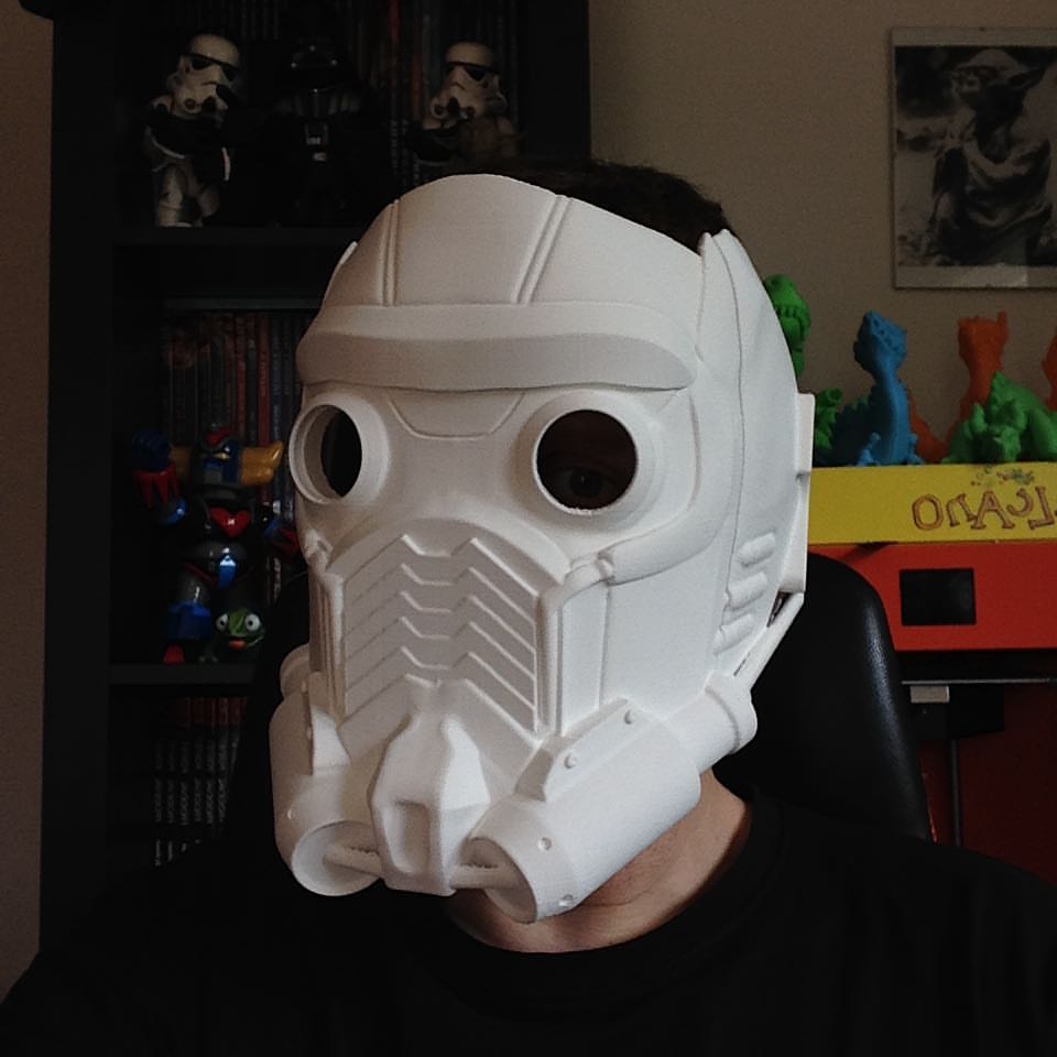 3D Printable Guardians of the Galaxy: Star lord's Mask Version 2 by EDV