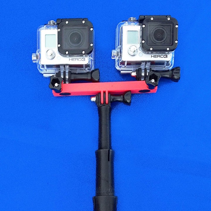 3D Printable Telescopic GoPro Handle by Reg Taylor