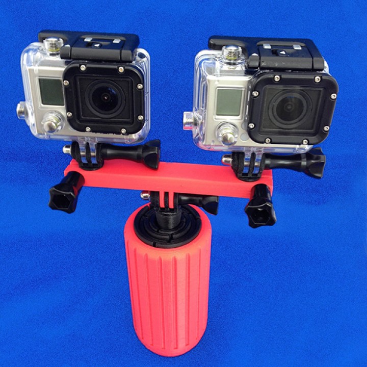 3D Printable Telescopic GoPro Handle by Reg Taylor