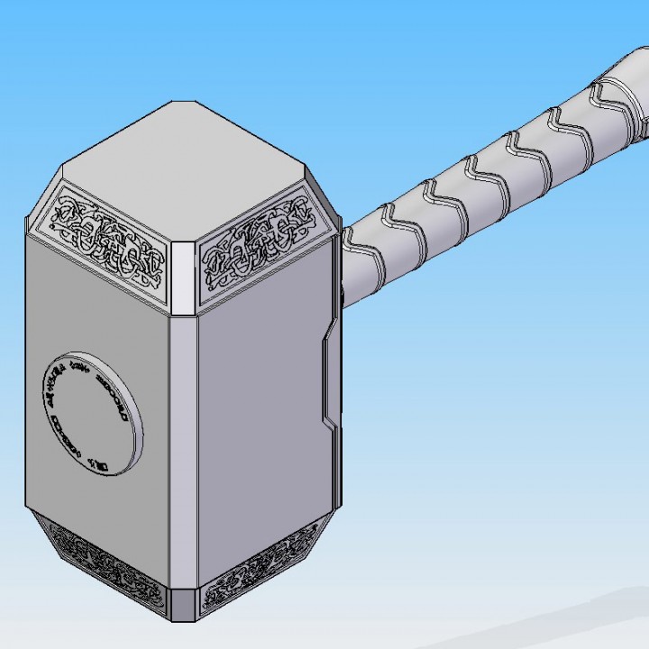 3D Printable Mjolnir (Thor's Hammer) by Reg Taylor