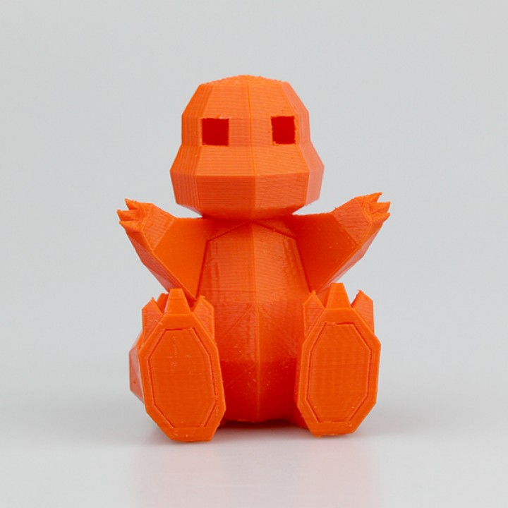 3D Printable Charmander (Hi + Low Poly) by Josiah Allen-Litchmore