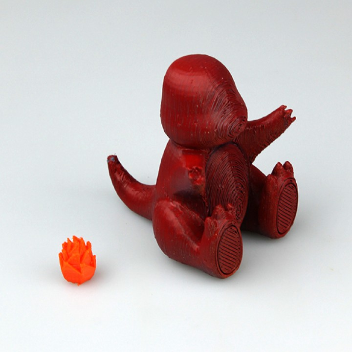 3D Printable Charmander (Hi + Low Poly) by Josiah Allen-Litchmore