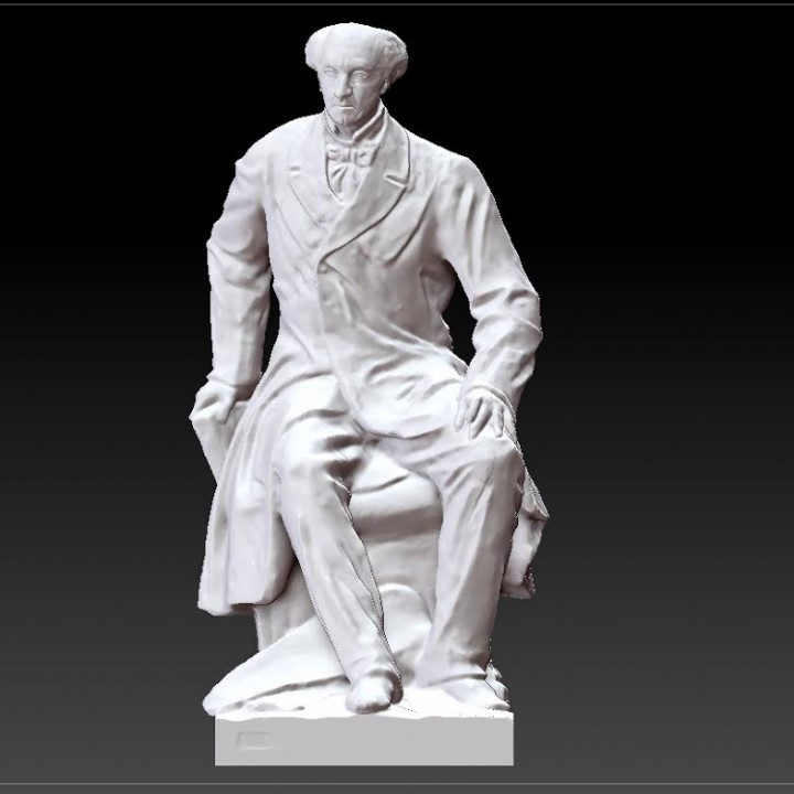 3D Printable John Stuart Mill at Victoria Embankment Gardens, London by ...