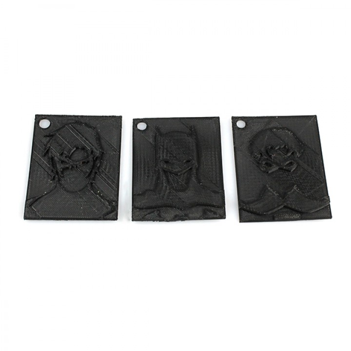 3D Printable Batman, Nightwing and Robin Keychain by 3D Custom Print