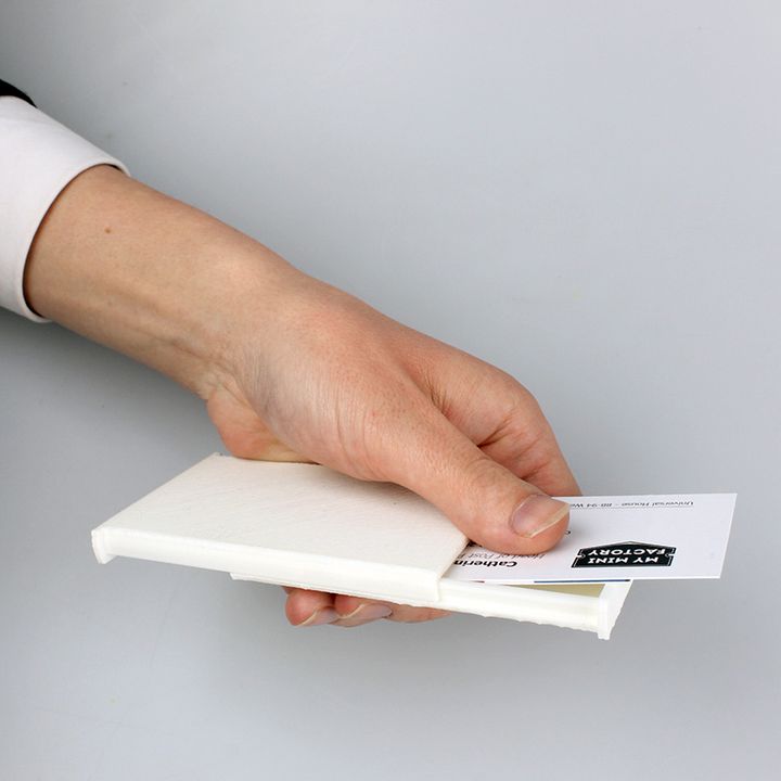 3D Printable Slider Business Card Holder by Reg Taylor