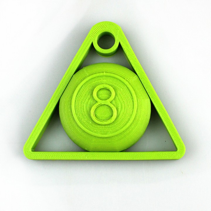 3D Printable Cue Ball 8 Key Chain by 3D Custom Print