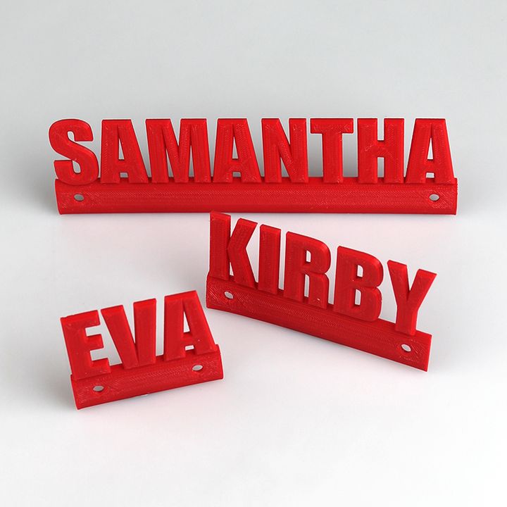 3D Printable Custom Door Name Plate by Kirby Downey