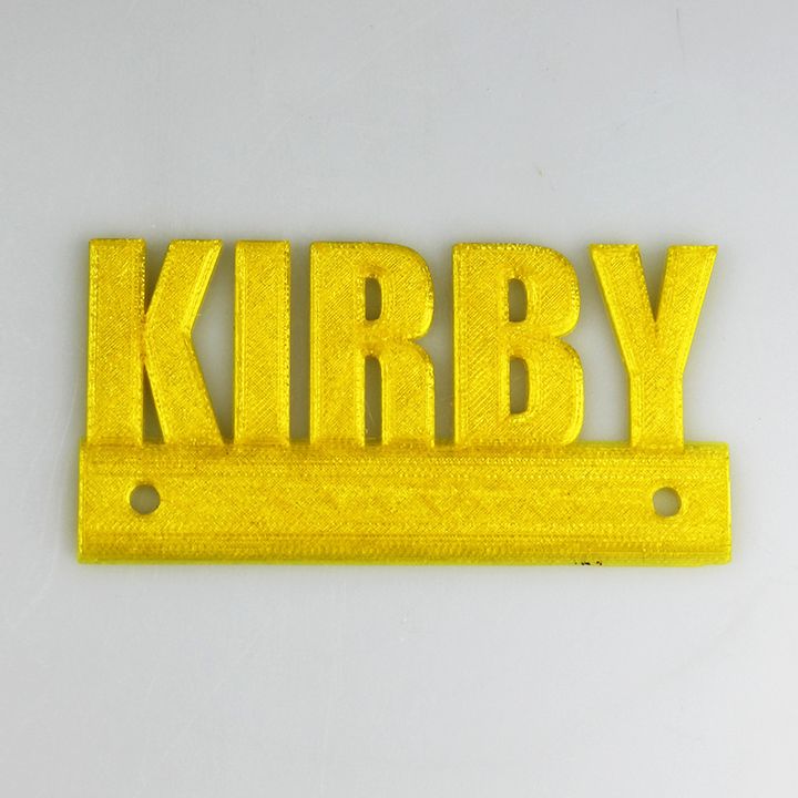 3D Printable Custom Door Name Plate by Kirby Downey