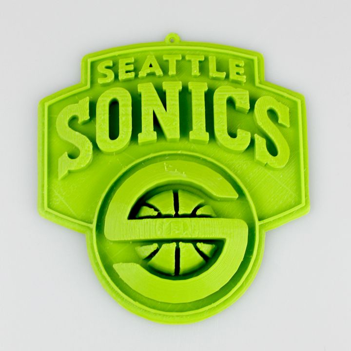 3D Printable Seattle Sonics Logo by 3D - RO