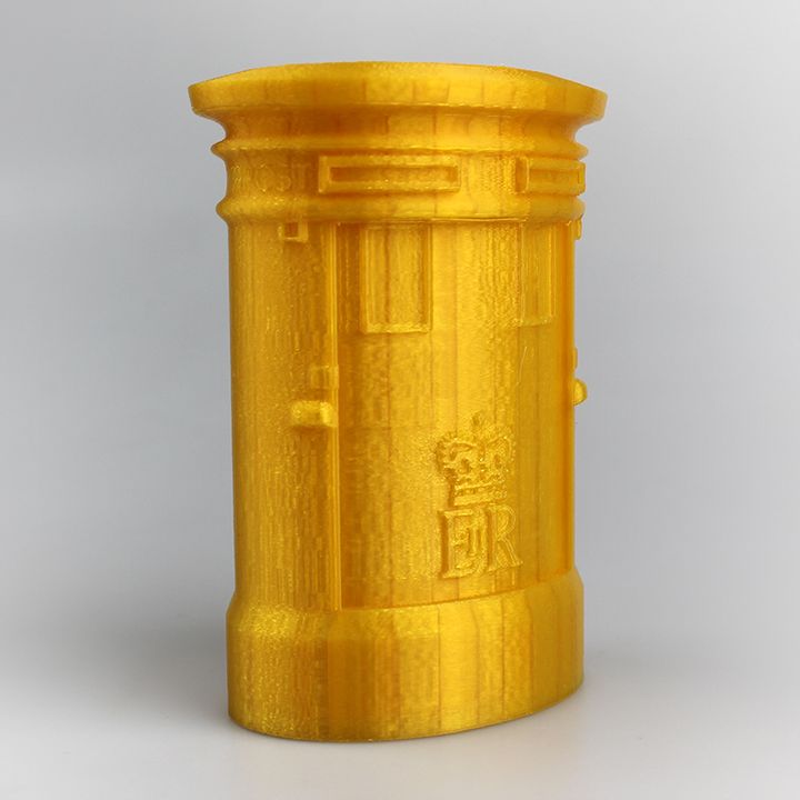 3D Printable Royal Mail Golden Postbox Container by Scan The World