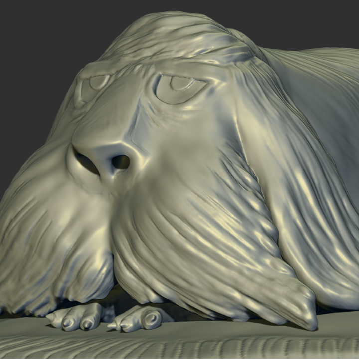 3D Printable Heen the dog (from Howl's Moving Castle) by Vasilis Katsaros