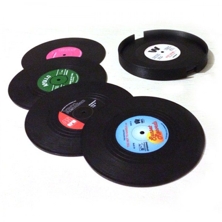 3D Printable Vinyl Coasters tableholder by xr3Dhub