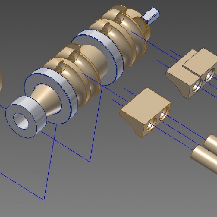 3D Printable Variable Length Intake Manifold by David Worthington