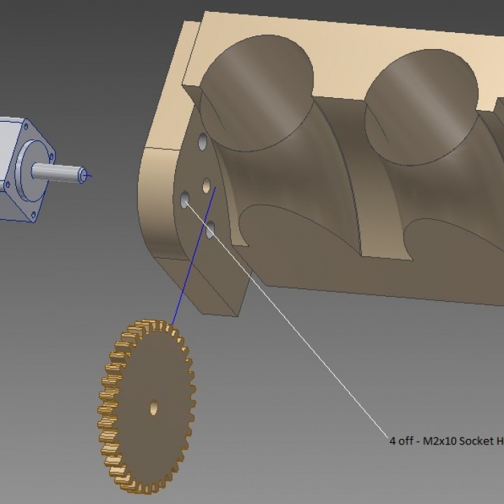 3D Printable Variable Length Intake Manifold by David Worthington
