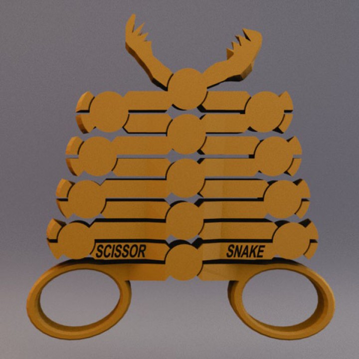 3D Printable The Scissor Snake by Richard Swika
