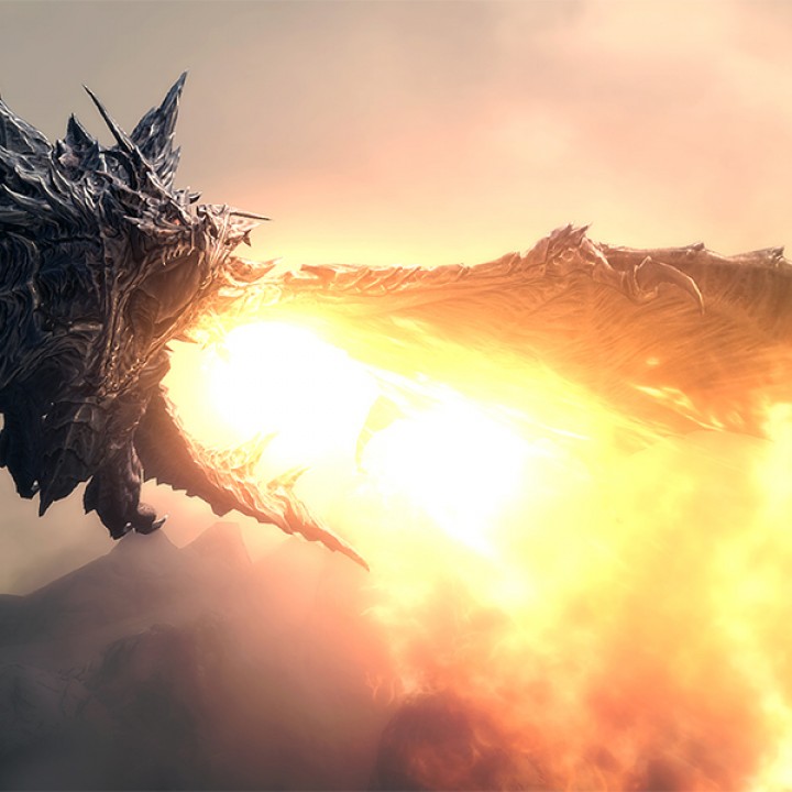 3D Printable Alduin dragon Bust by Martin PMP