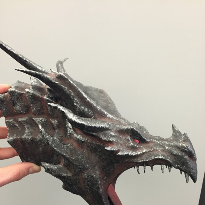 3D Print of Alduin dragon Bust by Thybo