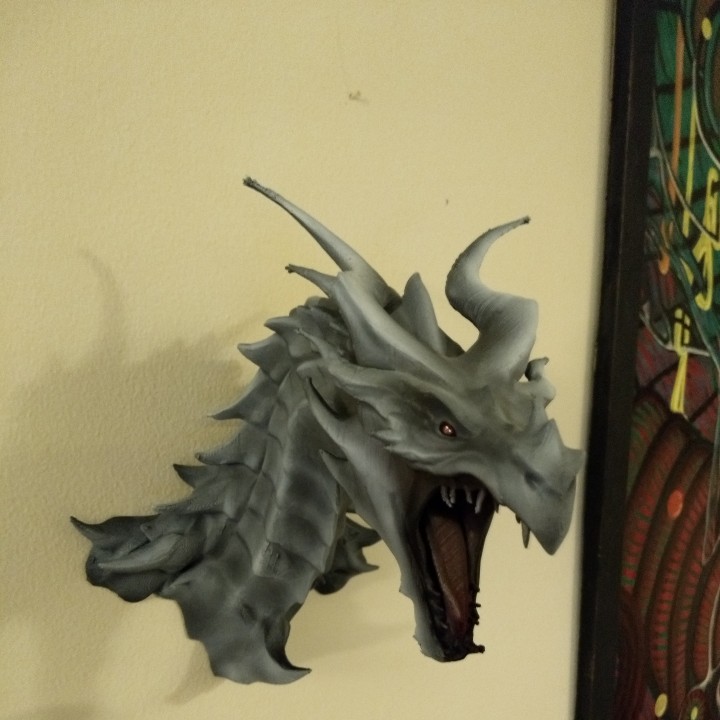 3D Print of Alduin dragon Bust by PEprintGe