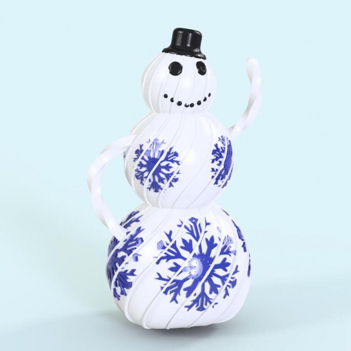 3D Printable Decorative Snowman by James Alday