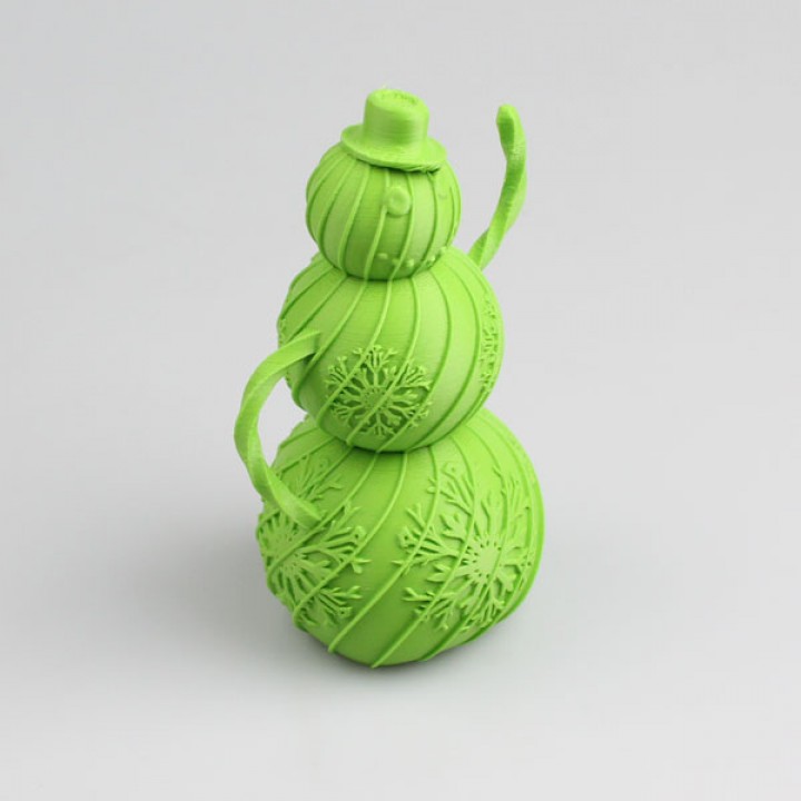 3D Printable Decorative Snowman by James Alday