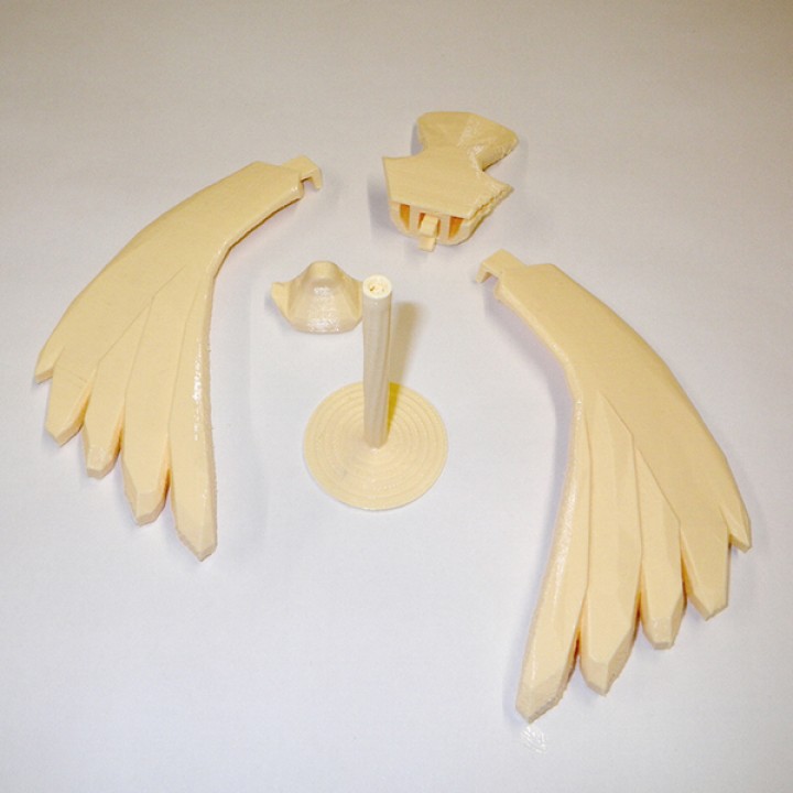 3D Printable Crystal Balancing Bird by Andrew Forster