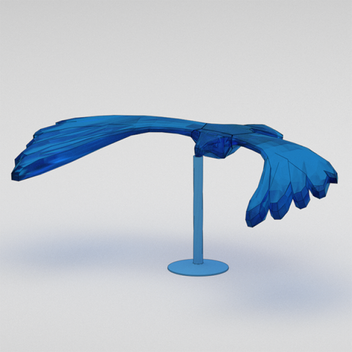 3D Printable Crystal Balancing Bird by Andrew Forster