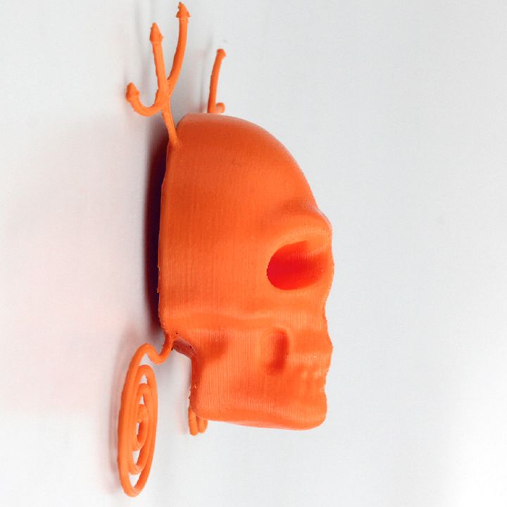 3D Printable Skull with Trident by jose eustaquio campos junior