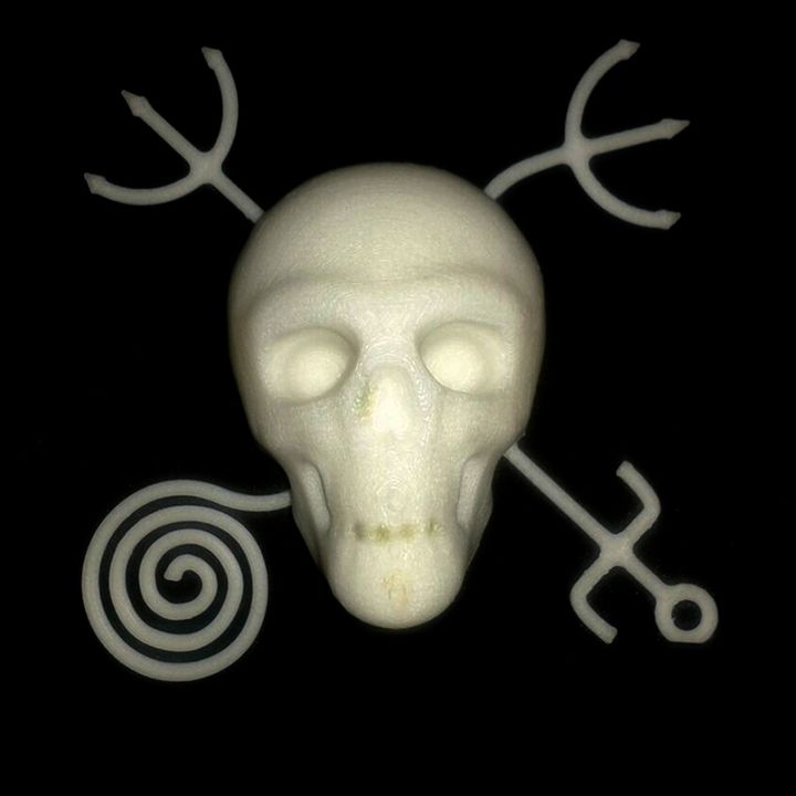 3D Printable Skull with Trident by jose eustaquio campos junior