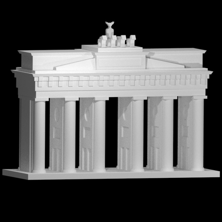 3D Printable Brandenburg Gate (Simple) by MiniWorld3D