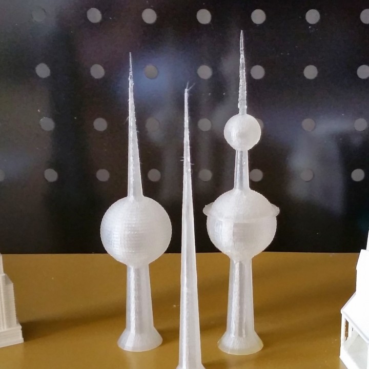 3D Printable Mini Kuwait Towers by Kayle-Ann Lee Chee