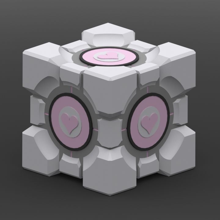 3D Printable Portal Cube Box by Darras Bertrand