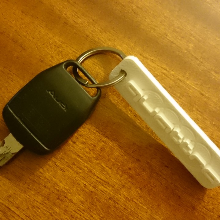 3D Printable AUDI Quattro Keychain by Andrzej Tokarz