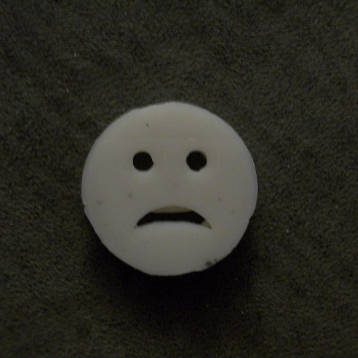 3D Printable Happy Sad Coin by Dennis Humphrey
