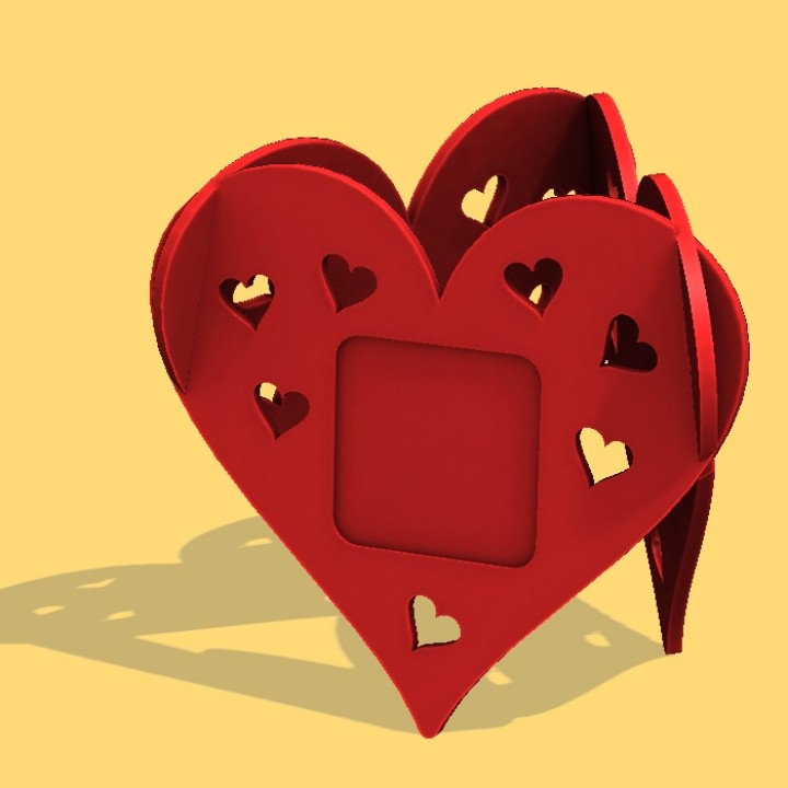 3D Printable Heart photo frame by ramunas