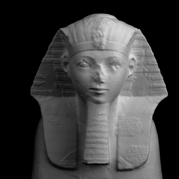 3D Printable Head and Shoulders of a Sphinx of Hatshepsut at The ...
