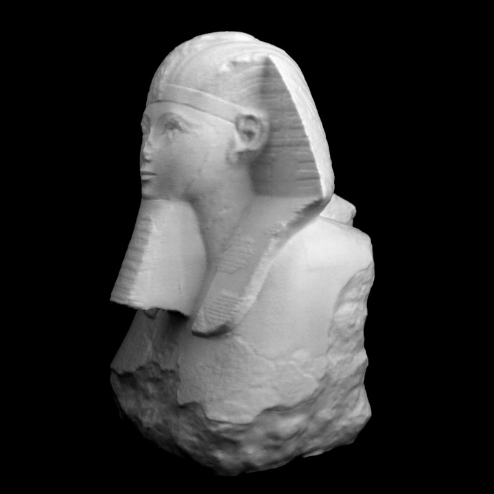 3D Printable Head and Shoulders of a Sphinx of Hatshepsut at The ...